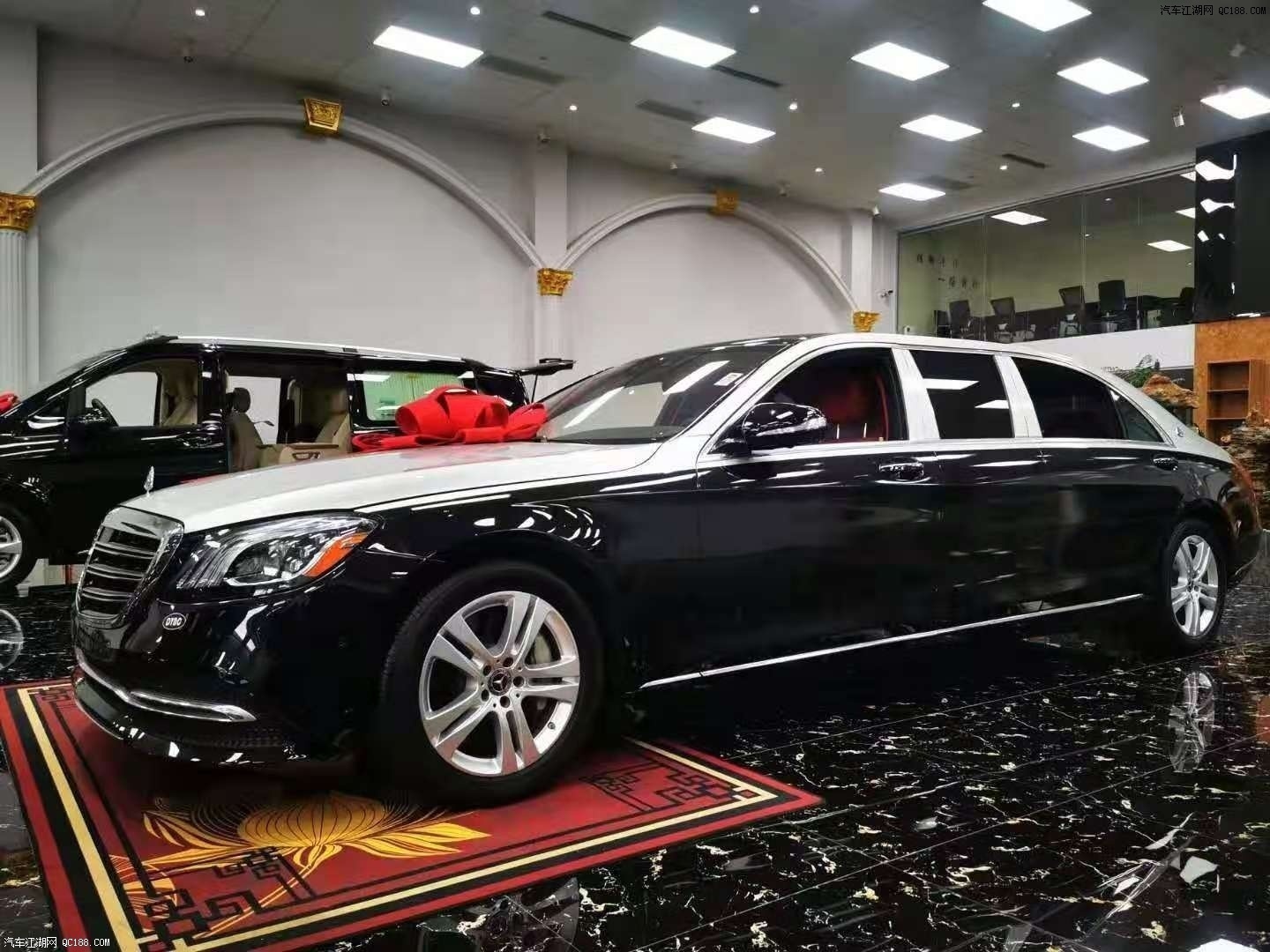 奔驰S450加长版隔断4座现车内外实拍解读_汽车江湖